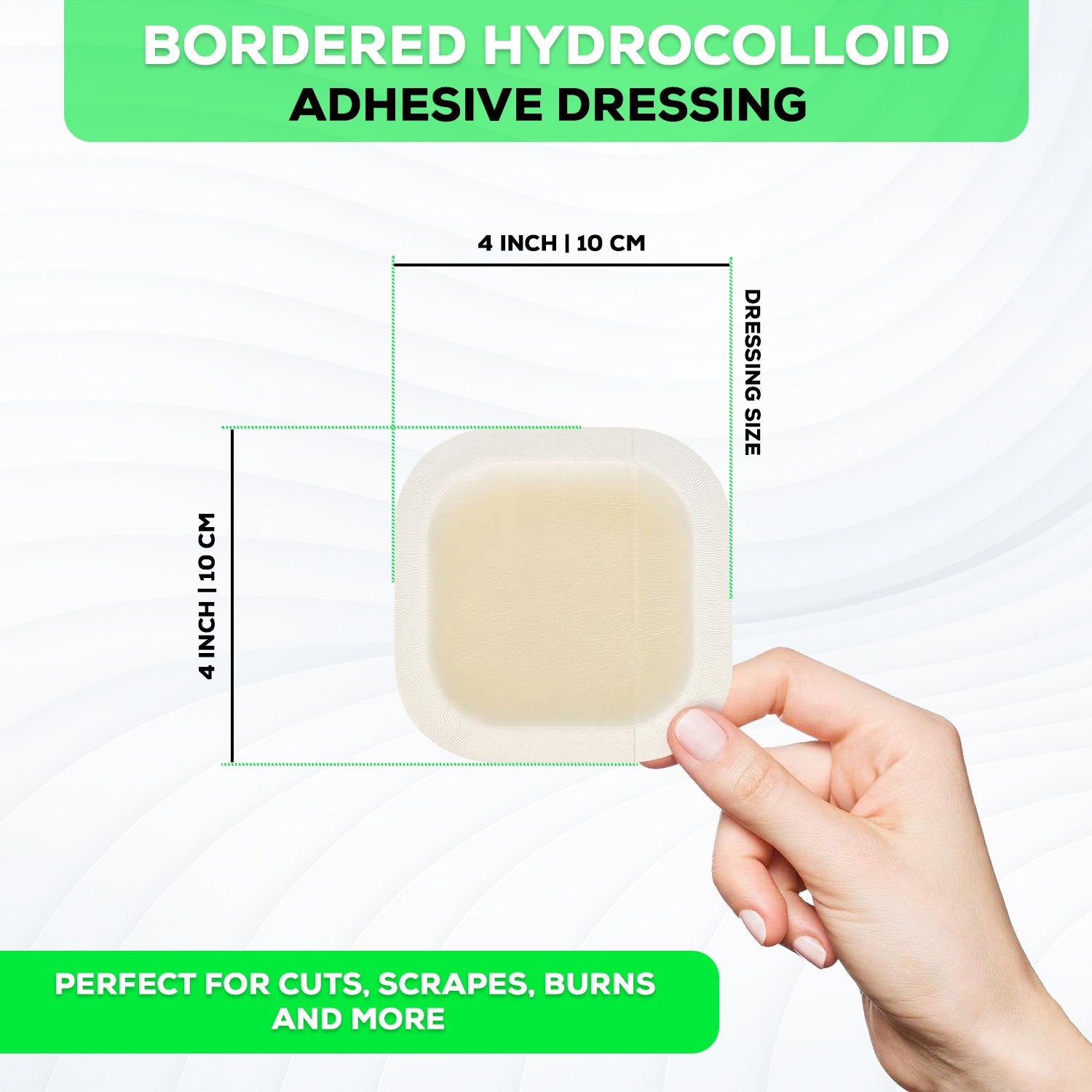 MedVance Hydrocolloid Bordered Adhesive Wound Dressing, 4"x4" – CureandCare